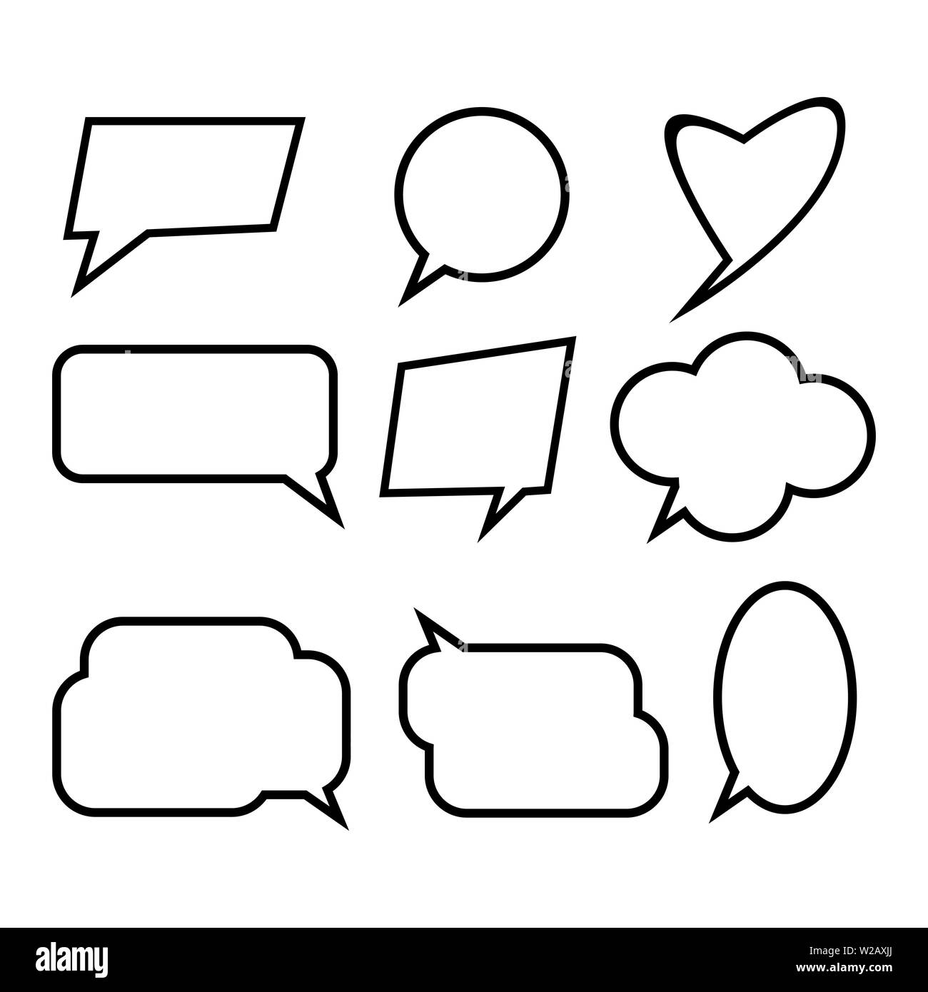 Satz von comic Sprechblasen. Vector Illustration, element Vintage ...