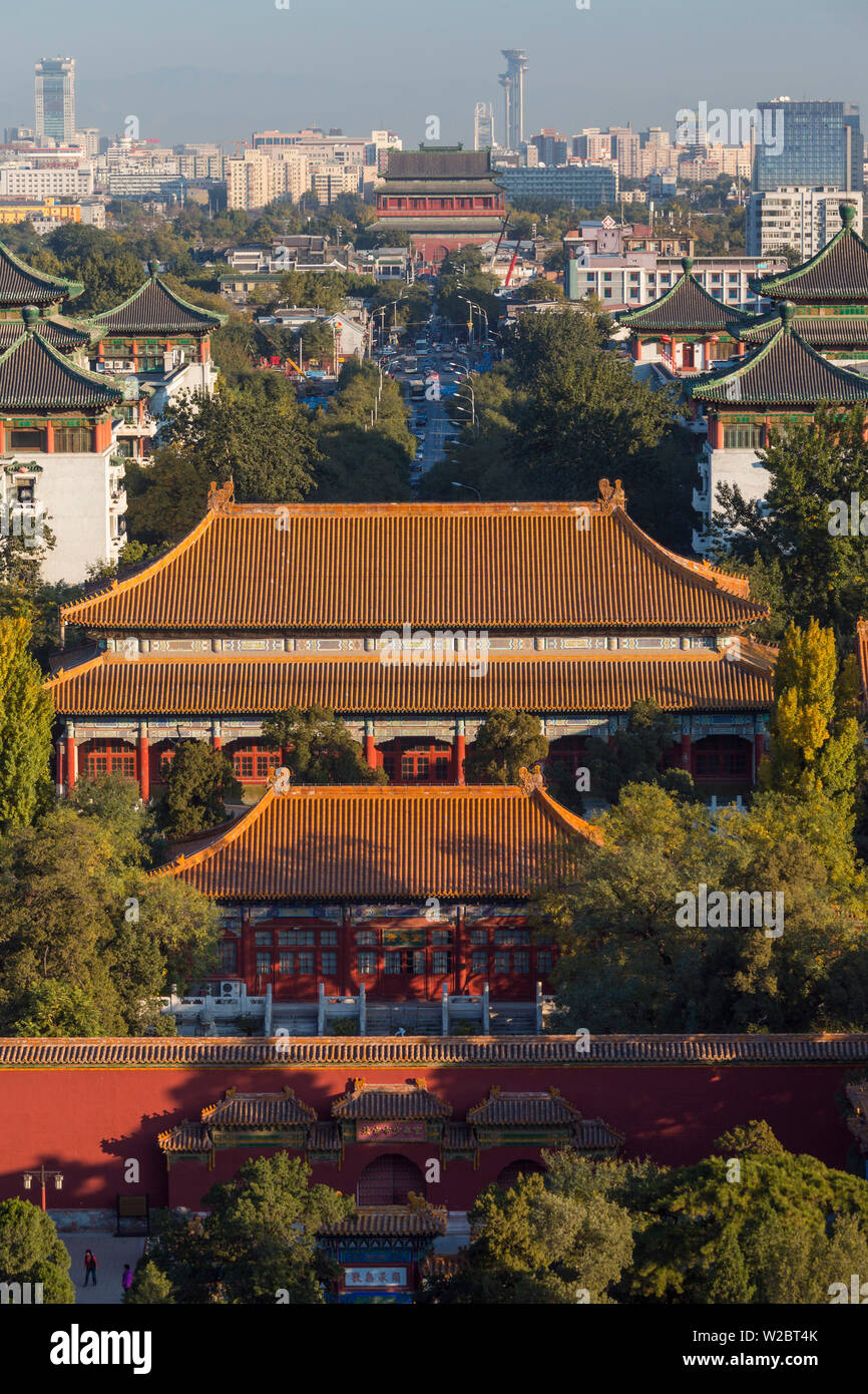 Luftbild von der verbotenen Stadt und Stadtbild, Peking, China ...