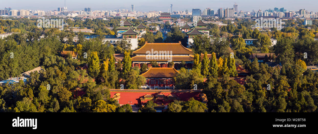 Luftbild von der verbotenen Stadt und Stadtbild, Peking, China ...
