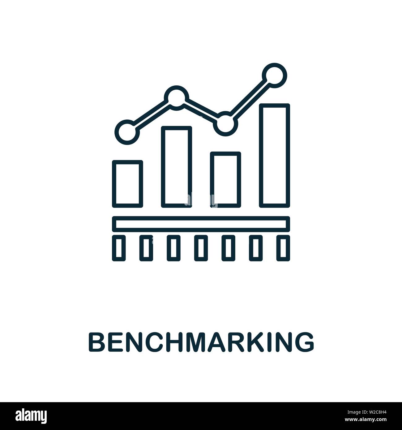 Symbol für Benchmarking-Übersicht. Thin Line Concept Element aus der ...