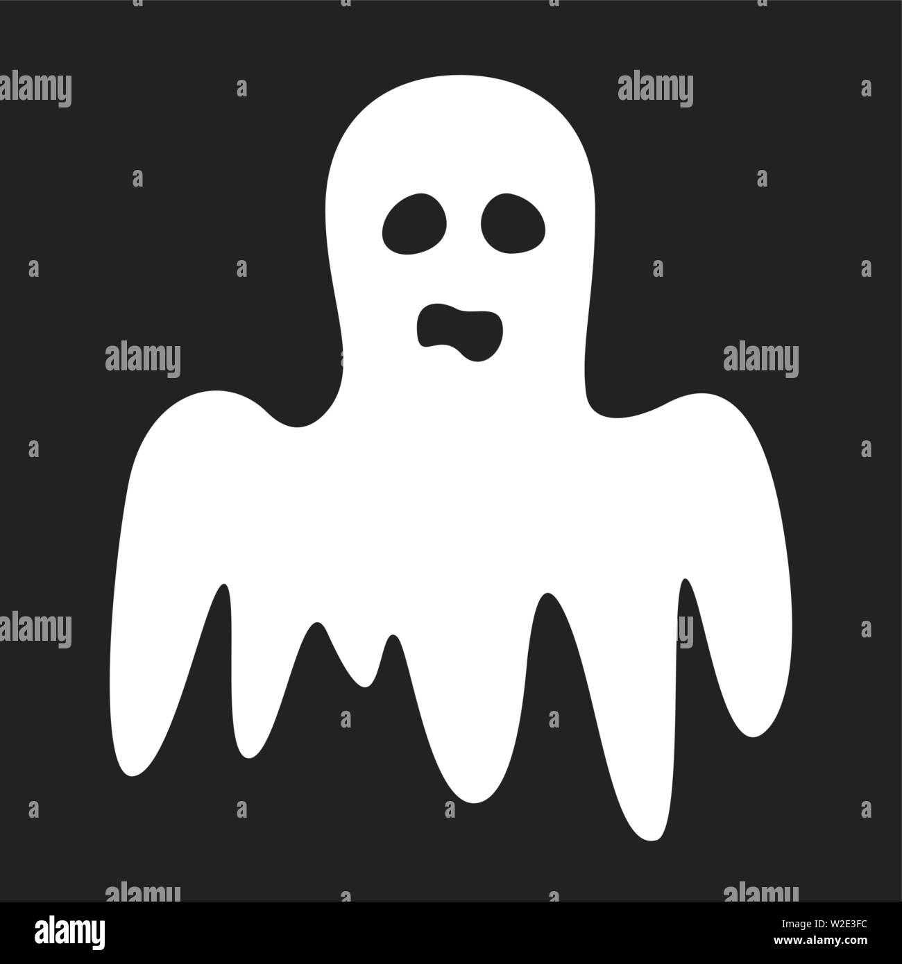 Vector Illustration der Angst phantom Symbol. Classic Weiß phantom ...