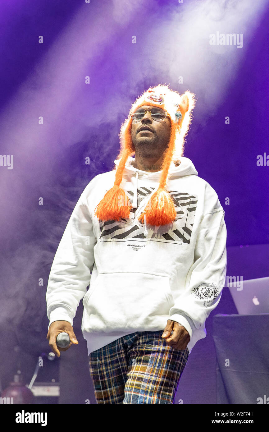 Juli 7, 2019 - Milwaukee, Wisconsin, US-Rapper SCHÜLER Q (QUINCY HANLEY ...