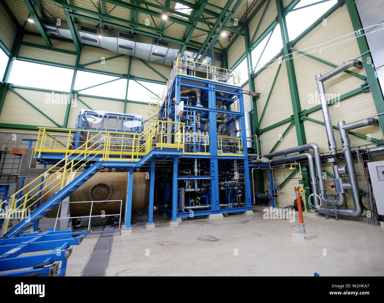 Duisburg, Deutschland. 09 Juli, 2019. Das Foto zeigt die Carbon 2 Chem ...