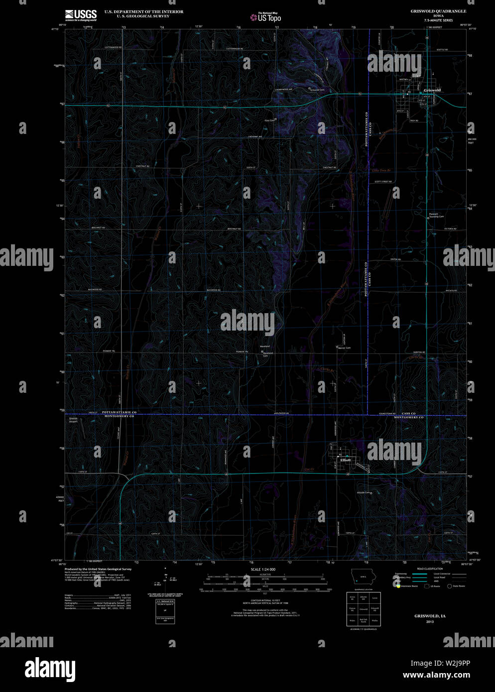 Griswold iowa karte -Fotos und -Bildmaterial in hoher Auflösung – Alamy