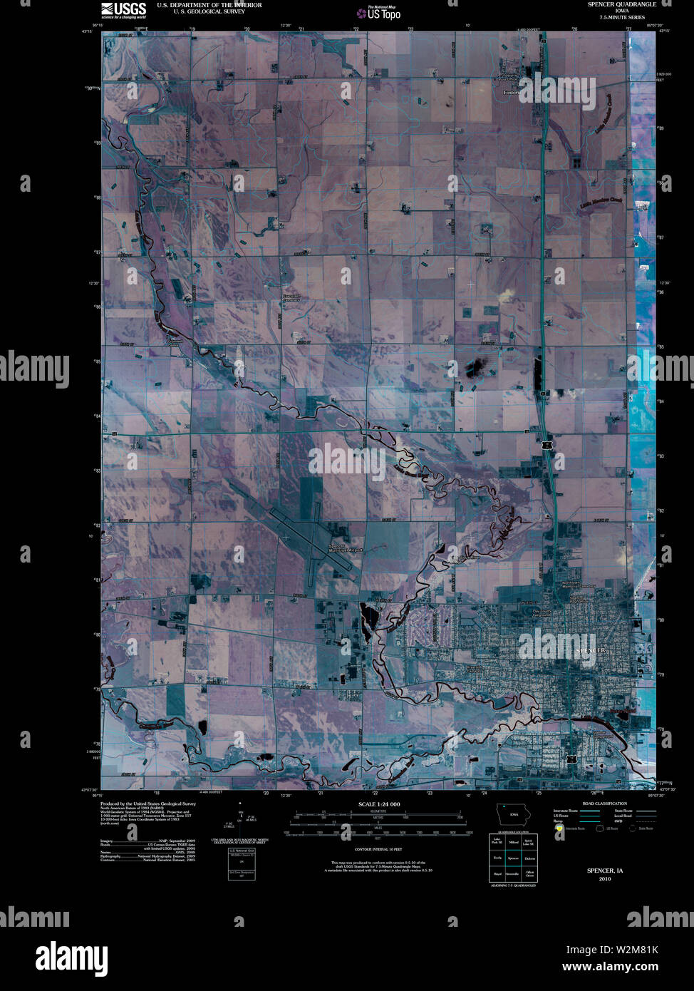 Spencer iowa karte -Fotos und -Bildmaterial in hoher Auflösung – Alamy
