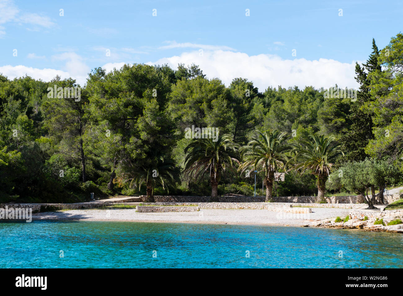 Strand, bei Helios Hotel, Stari Grad, Hvar, Dalmatien, Kroatien ...