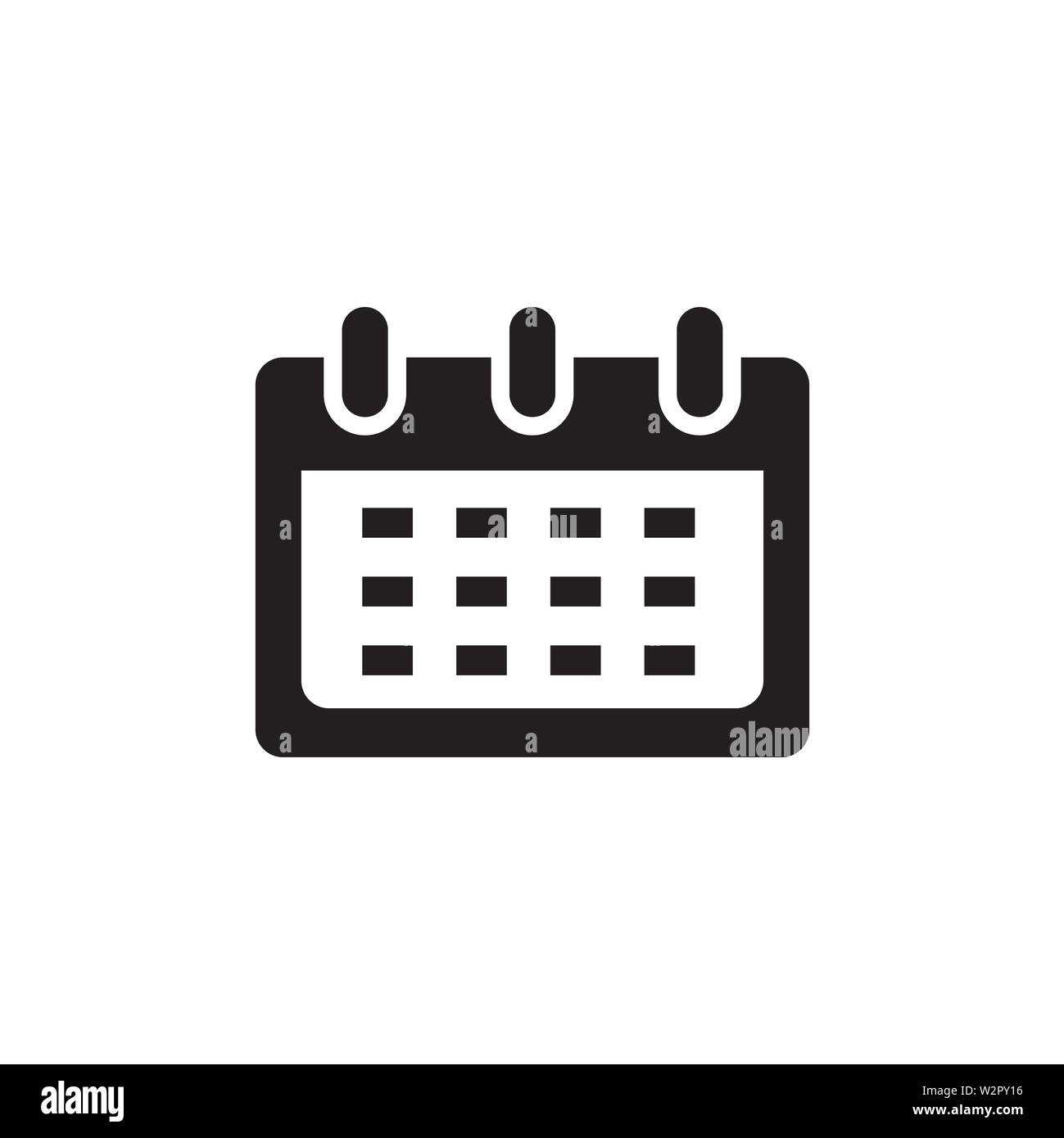 Symbol "Kalender" im flachen Stil Vektor für Apps, UI, Websites ...