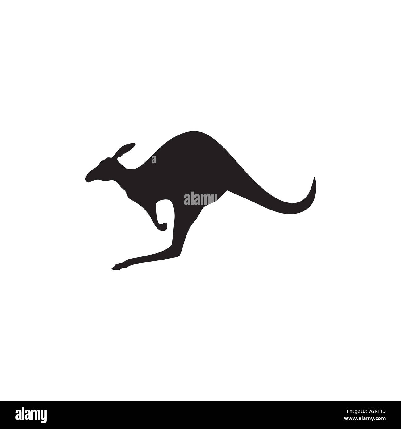 Kangaroo Symbol in Flat Style Vektor für Apps, UI, Websites. Schwarzes ...