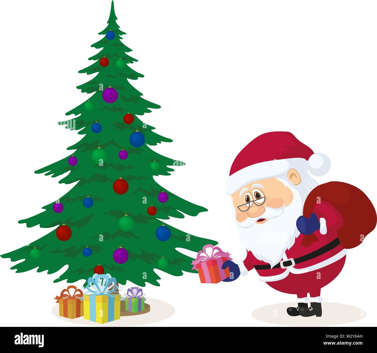 Karikatur tannenbaum mit geschenke Stock-Vektorgrafiken kaufen - Alamy