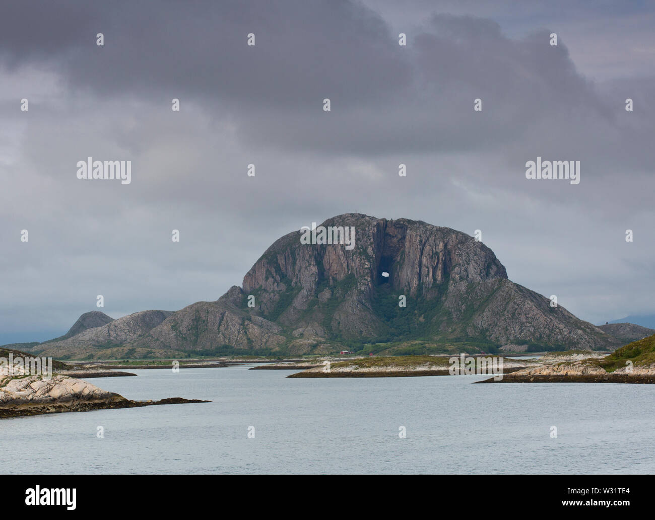 Torghatten Mountain Hole Bronnoysund Norway Stockfotos und -bilder ...