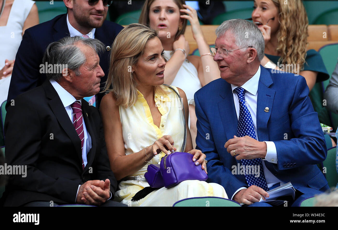 Sir Alex Ferguson (rechts) mit Gary Player (links) am Tag elf der ...