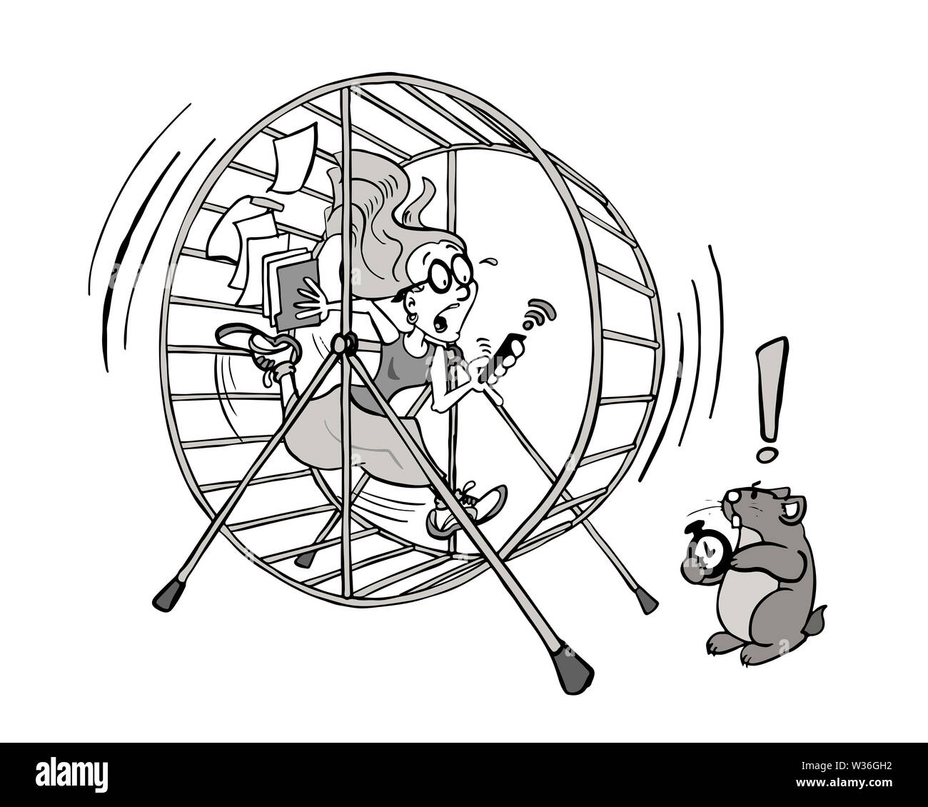 Hamster wheel illustration -Fotos und -Bildmaterial in hoher Auflösung ...