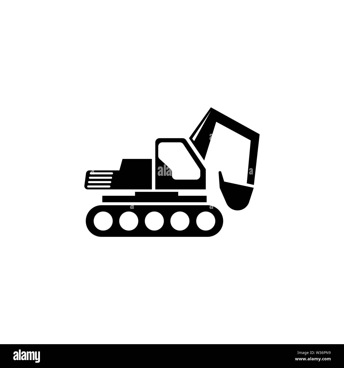 Bagger. Frontlader Traktor. Kettenbagger. Crawling Digger. Flache ...