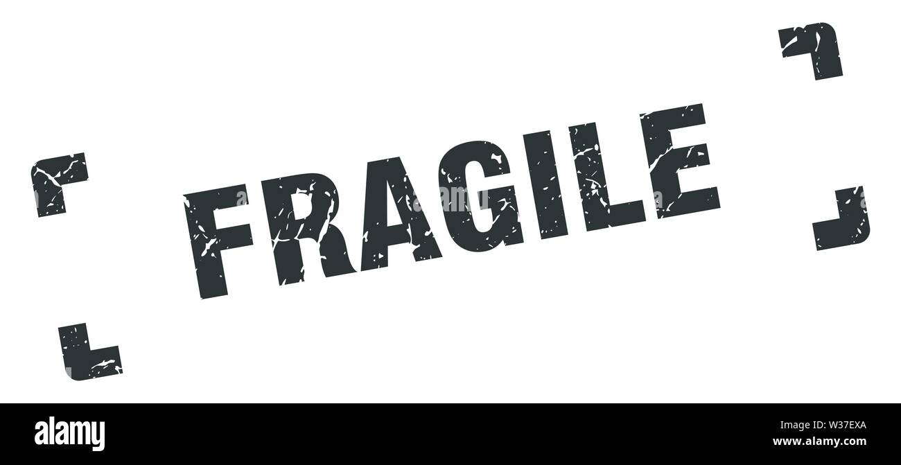 Fragile Stempel. fragile Square grunge unterzeichnen. fragile Stock ...