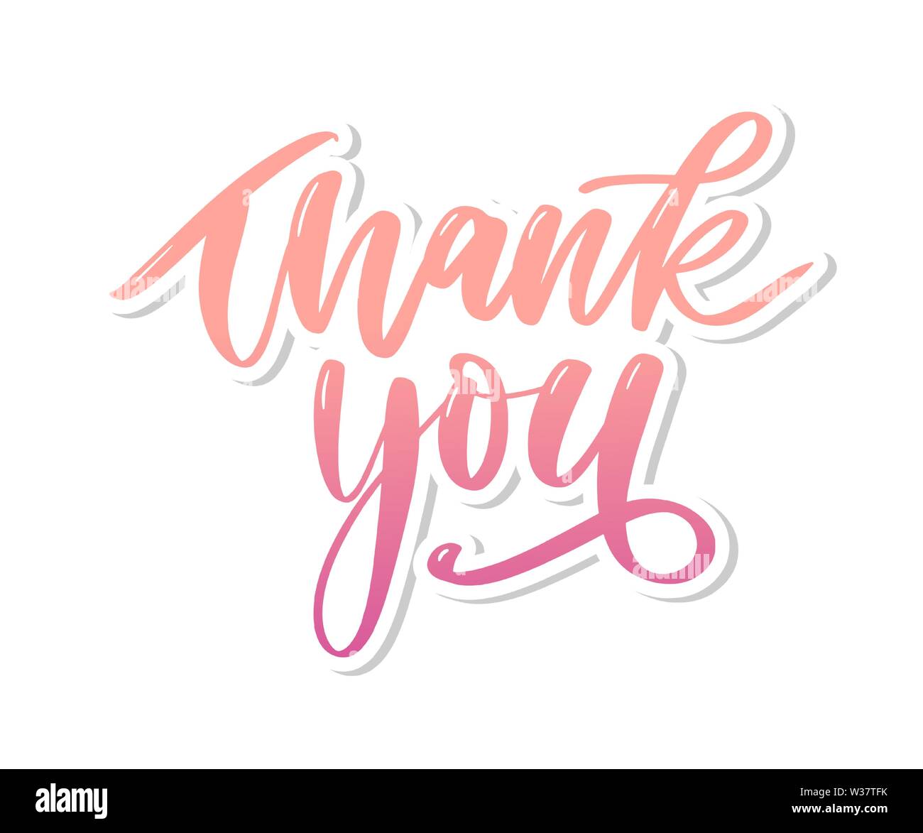 Vielen Dank, dass Sie handschriftliche Beschriftung. Handgezeichneten Schriftzug. Vielen Dank ...