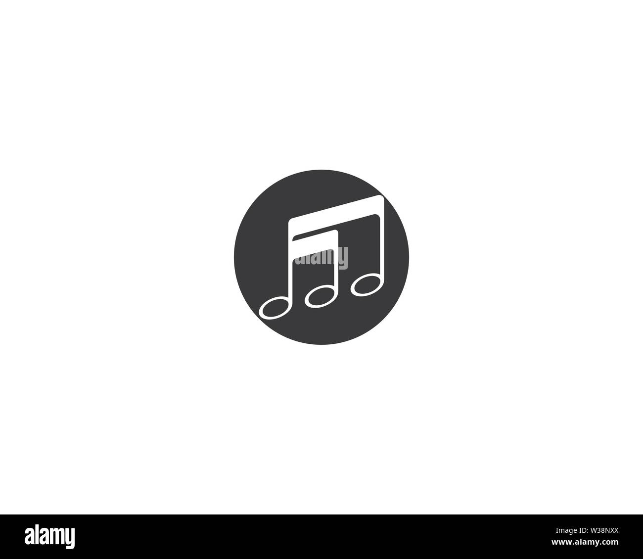 Music note icon vector illustration -Fotos und -Bildmaterial in hoher ...