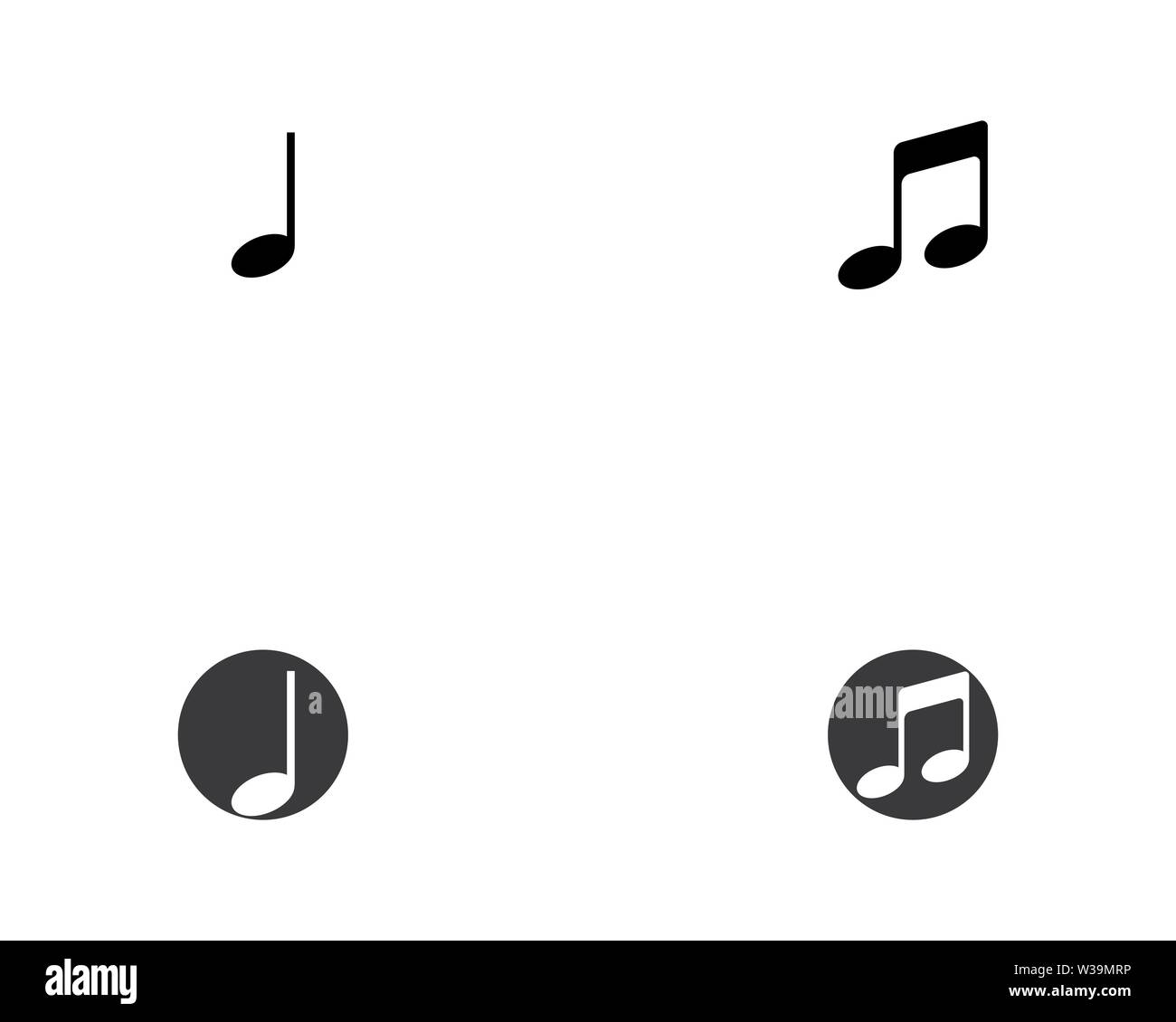 Music note icon vector illustration -Fotos und -Bildmaterial in hoher ...