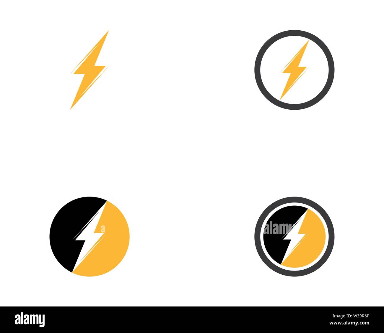 Blitz-symbol Logos und Symbole Vorlage Stockfotografie - Alamy