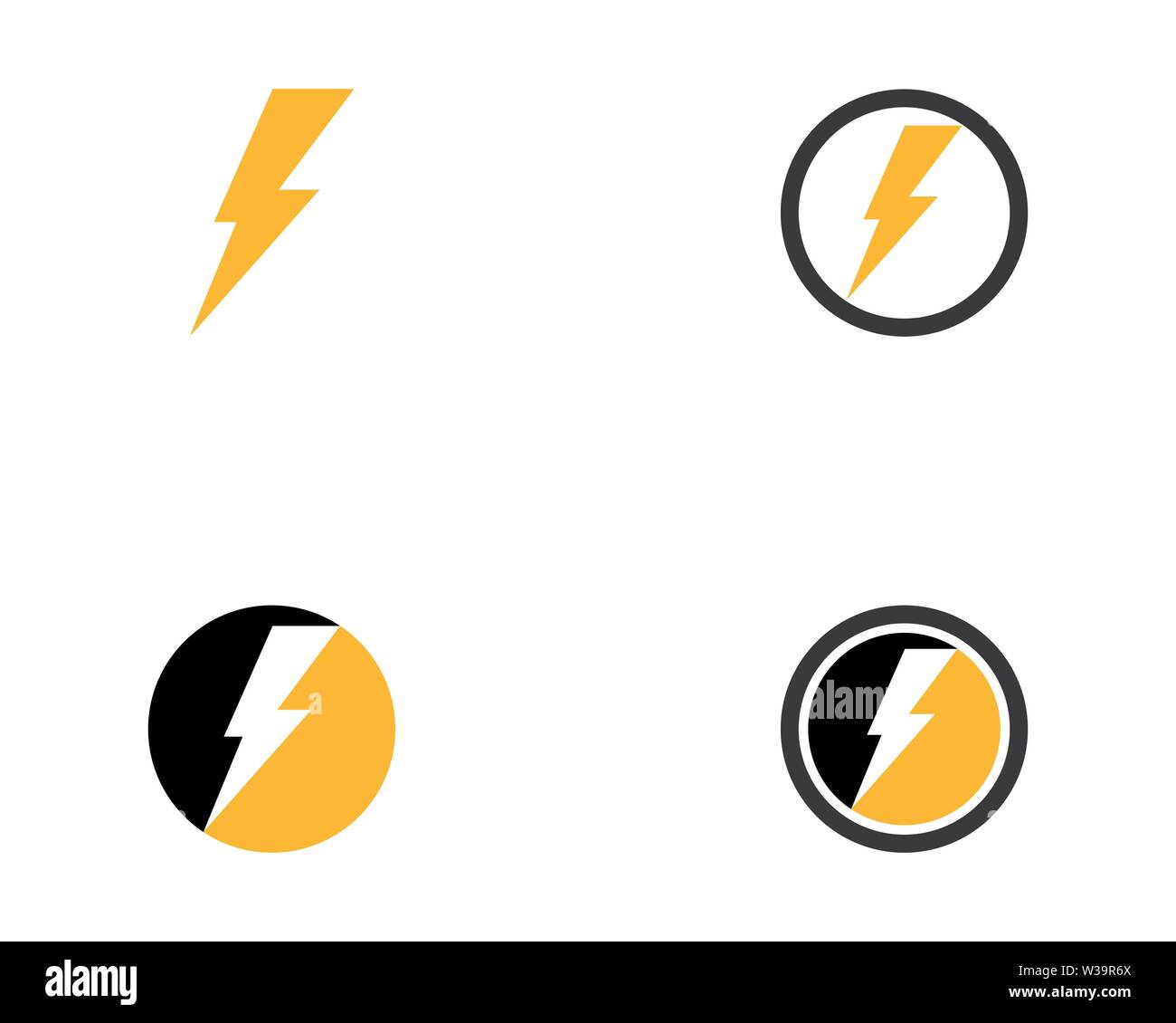 Blitz-symbol Logos und Symbole Vorlage Stockfotografie - Alamy