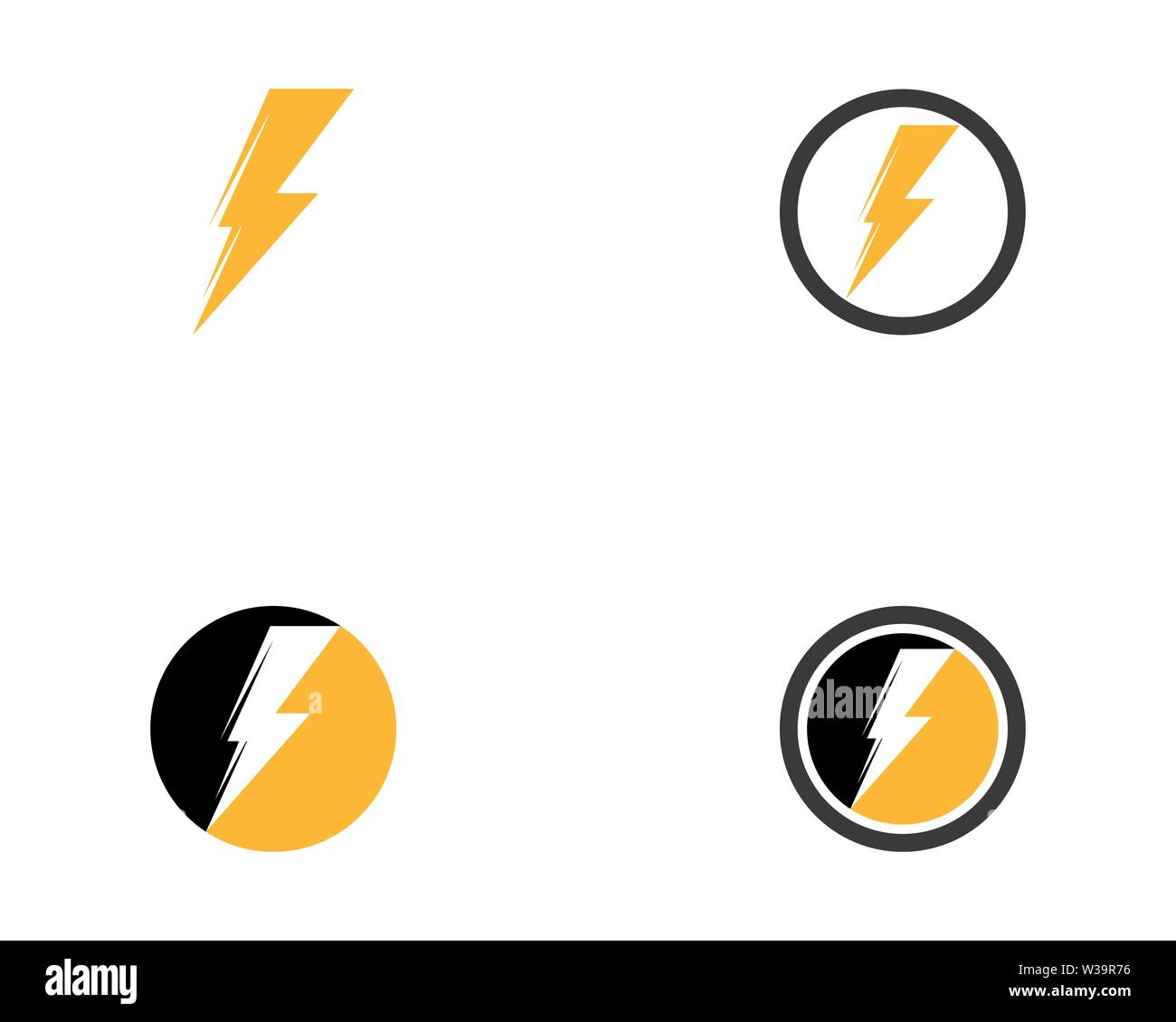 Blitz-symbol Logos und Symbole Vorlage Stockfotografie - Alamy