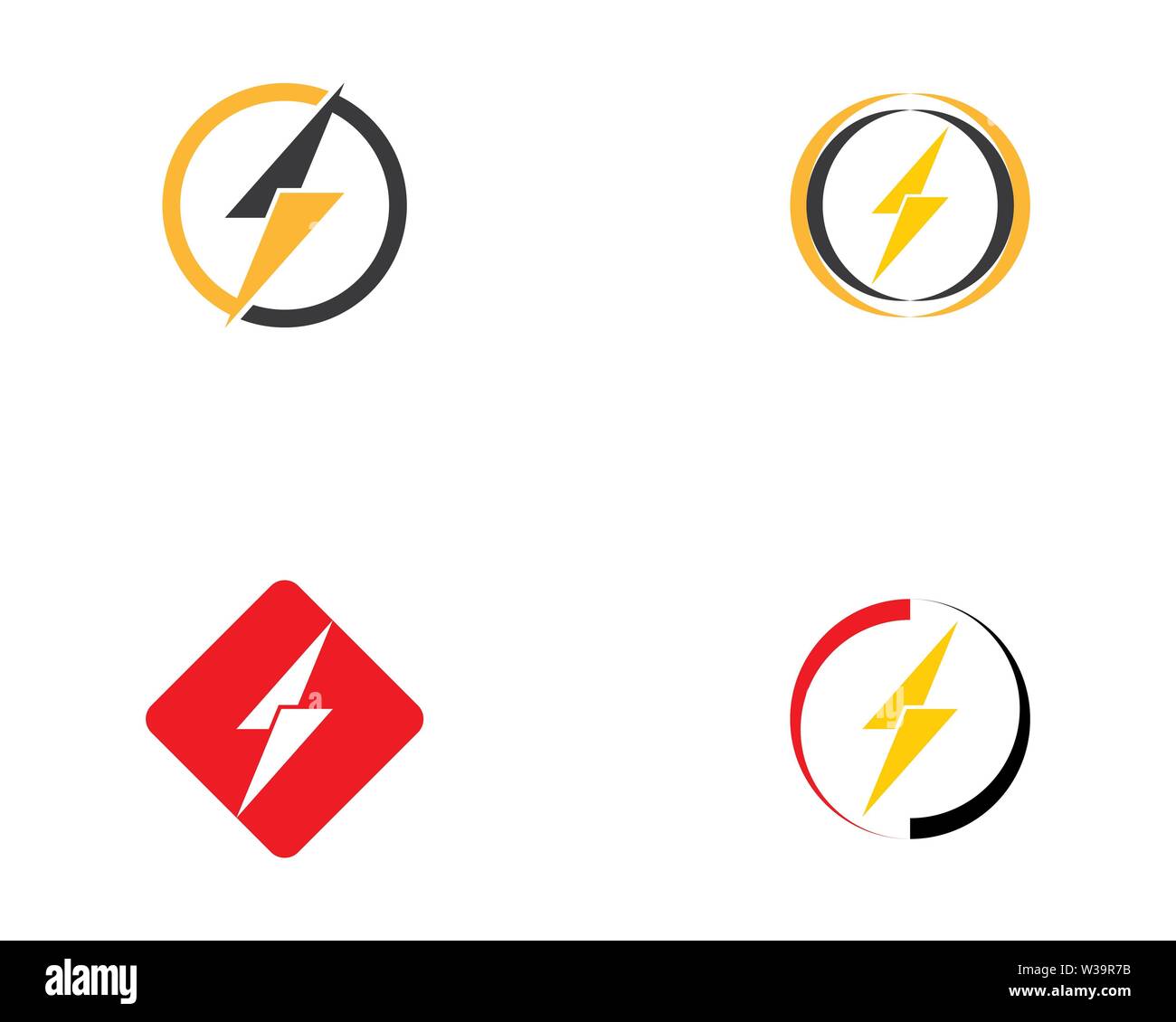 Blitz-symbol Logos und Symbole Vorlage Stockfotografie - Alamy