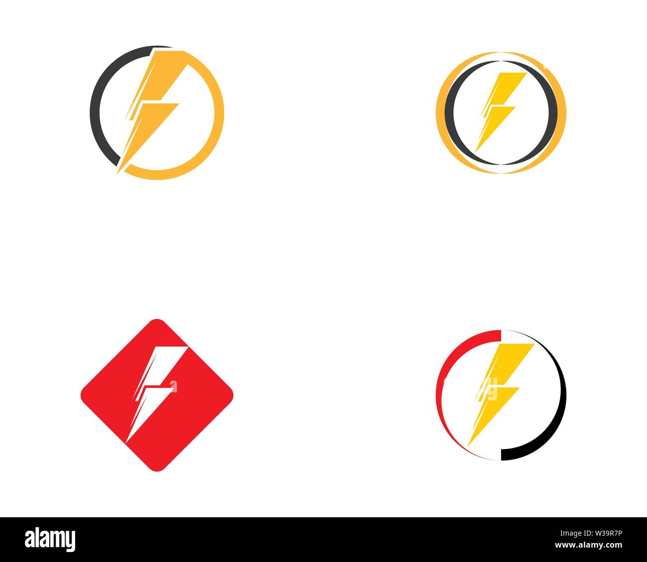 Blitz-symbol Logos und Symbole Vorlage Stockfotografie - Alamy