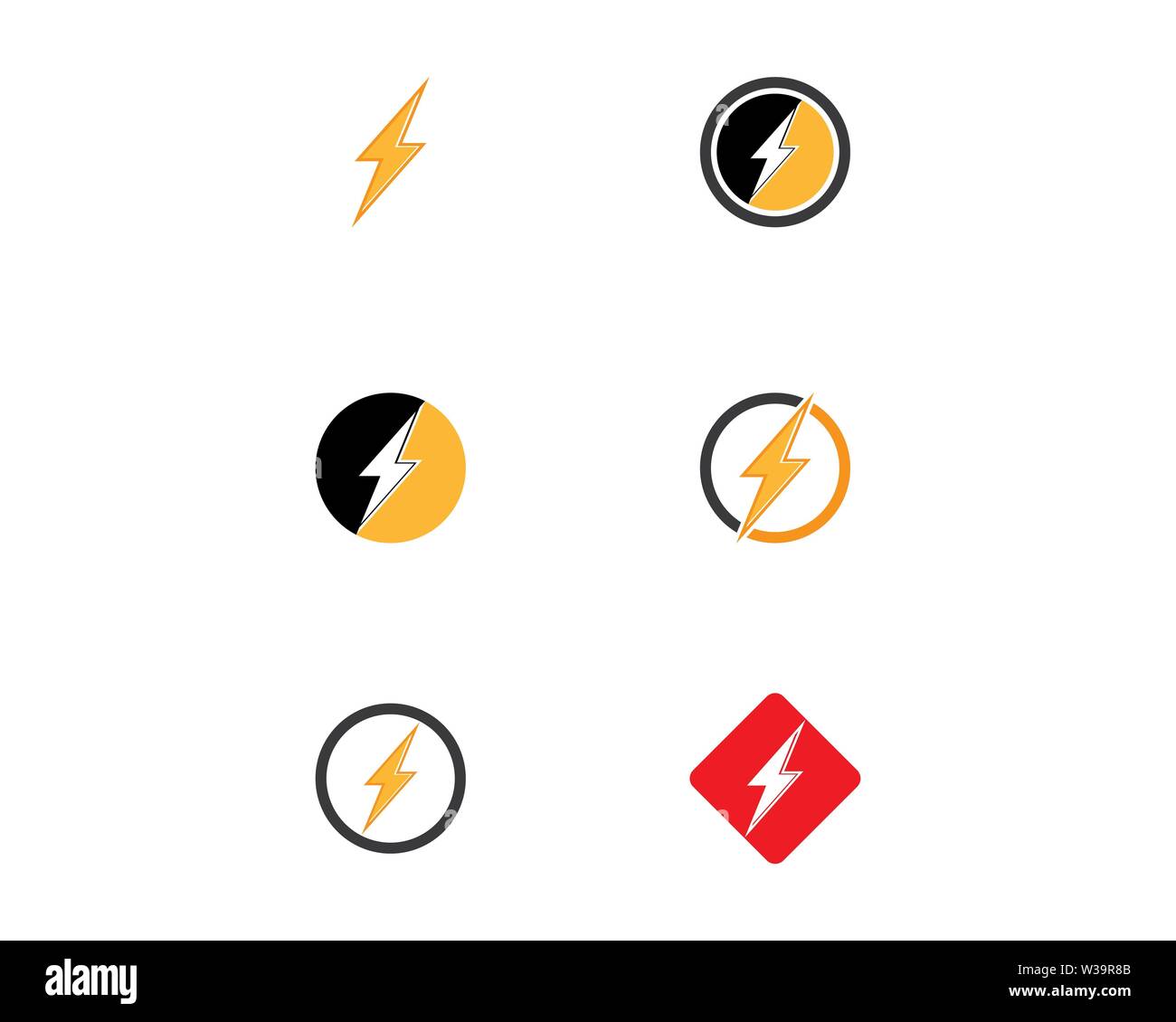 Blitz-symbol Logos und Symbole Vorlage Stockfotografie - Alamy