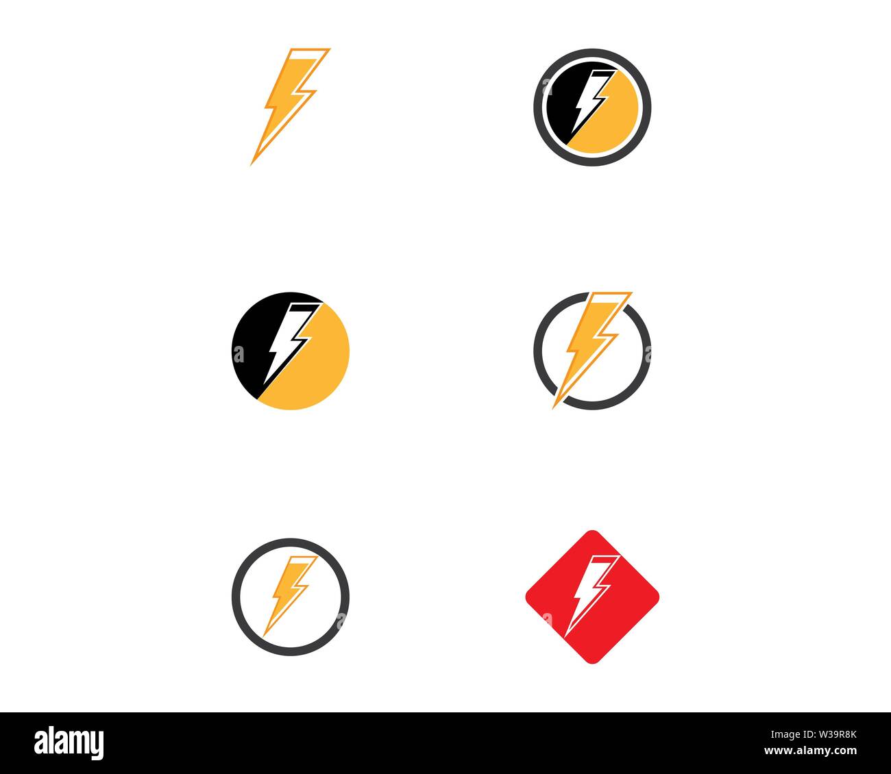 Blitz-symbol Logos und Symbole Vorlage Stockfotografie - Alamy
