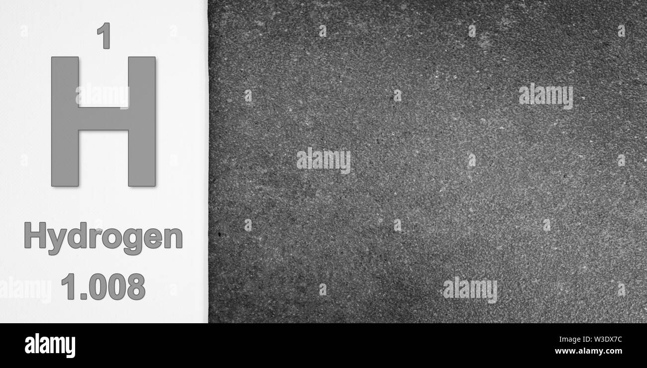 Wasserstoff chemisches Element atomaren Daten und Symbol Abbildung ...