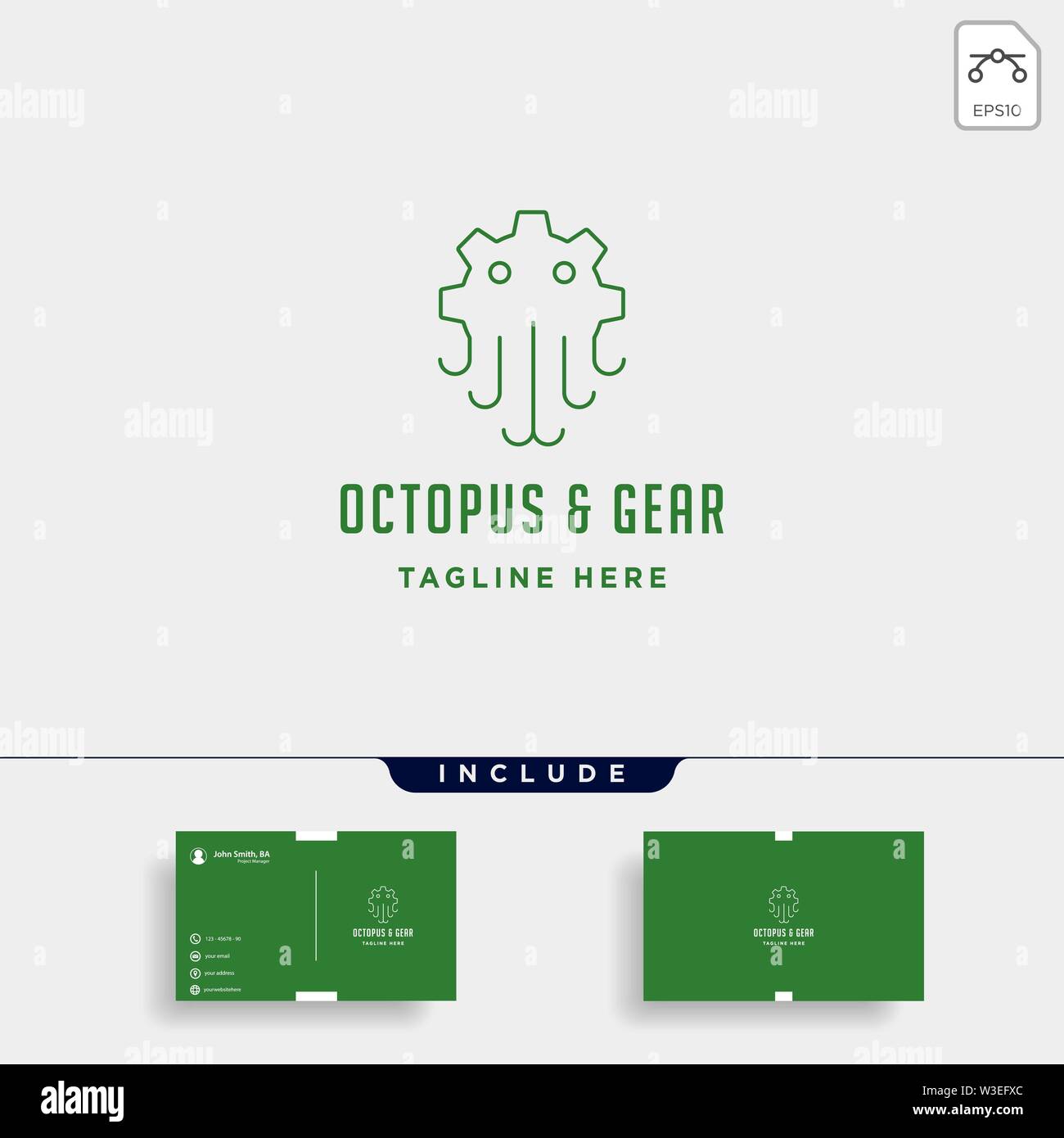 Octopus logo vector Stock-Vektorgrafiken kaufen - Alamy