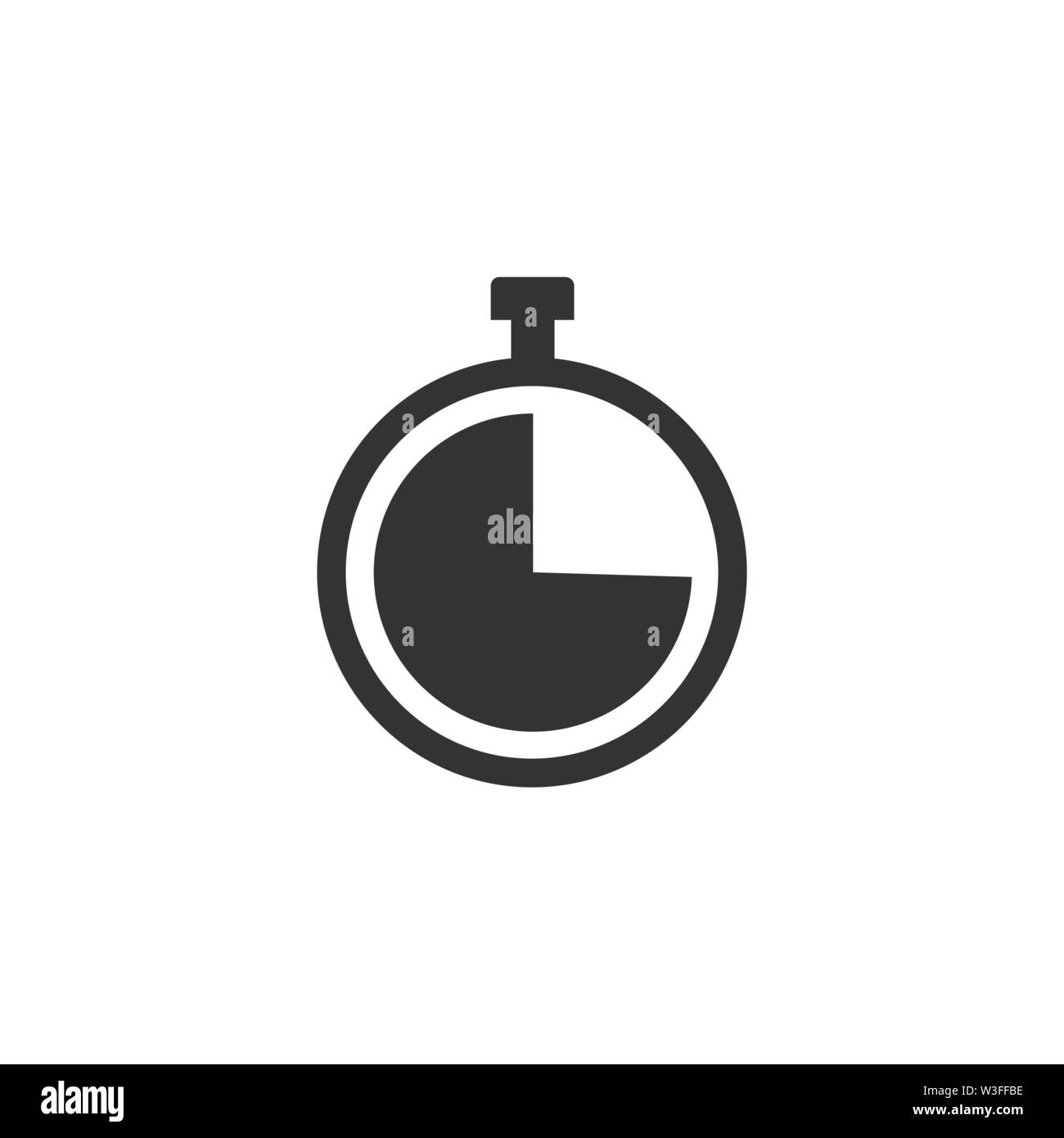 Clock time icon symbol flat -Fotos und -Bildmaterial in hoher Auflösung ...