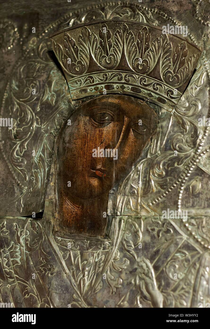 Mutter Gottes, Ikone mit Silber ricza, Griechisch-orthodoxe Kloster ...