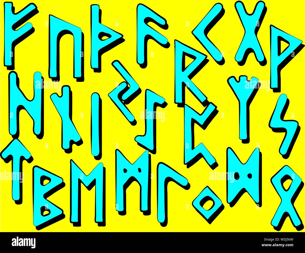 Runen buchstaben Stock-Vektorgrafiken kaufen - Alamy