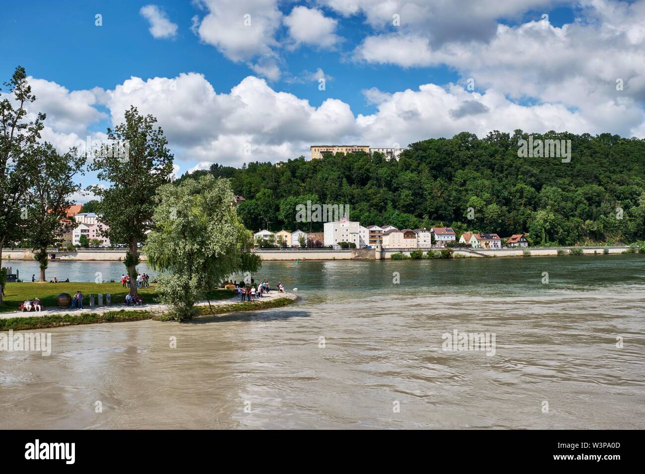 Passau am zusammenfluss der ilz mit der donau -Fotos und -Bildmaterial ...