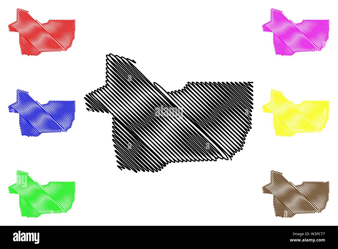 Gao Region (Regionen von Mali, Republik Mali) Karte Vektor-illustration ...