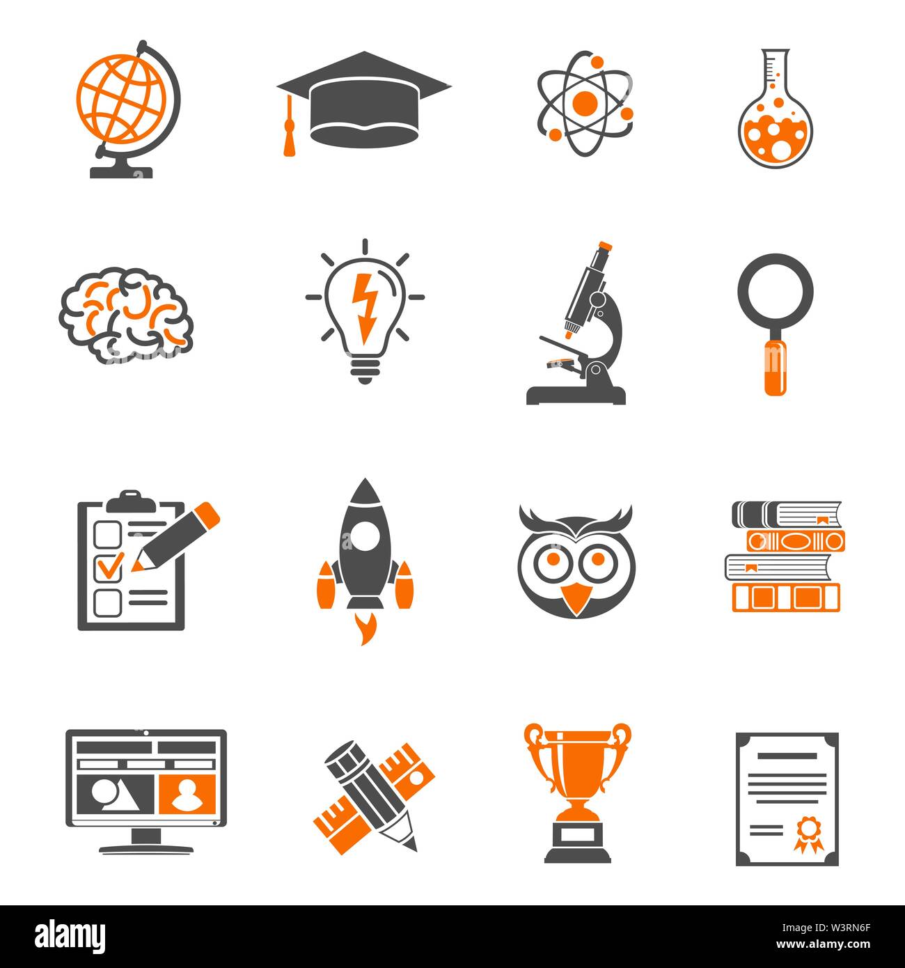 Bildung Symbol Sticker Set Stock-Vektorgrafik - Alamy