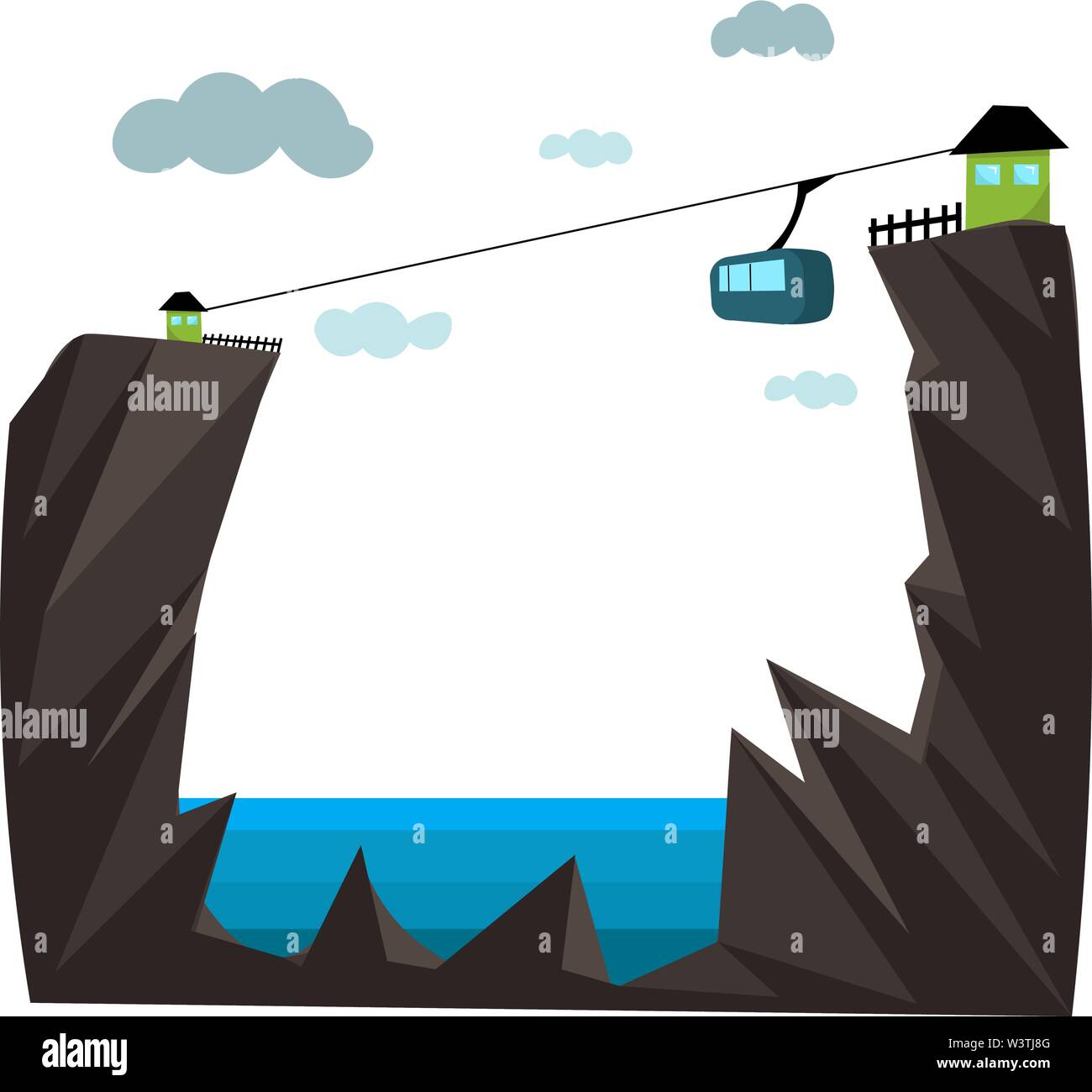 Seilbahn an der seilbahn Stock-Vektorgrafiken kaufen - Alamy