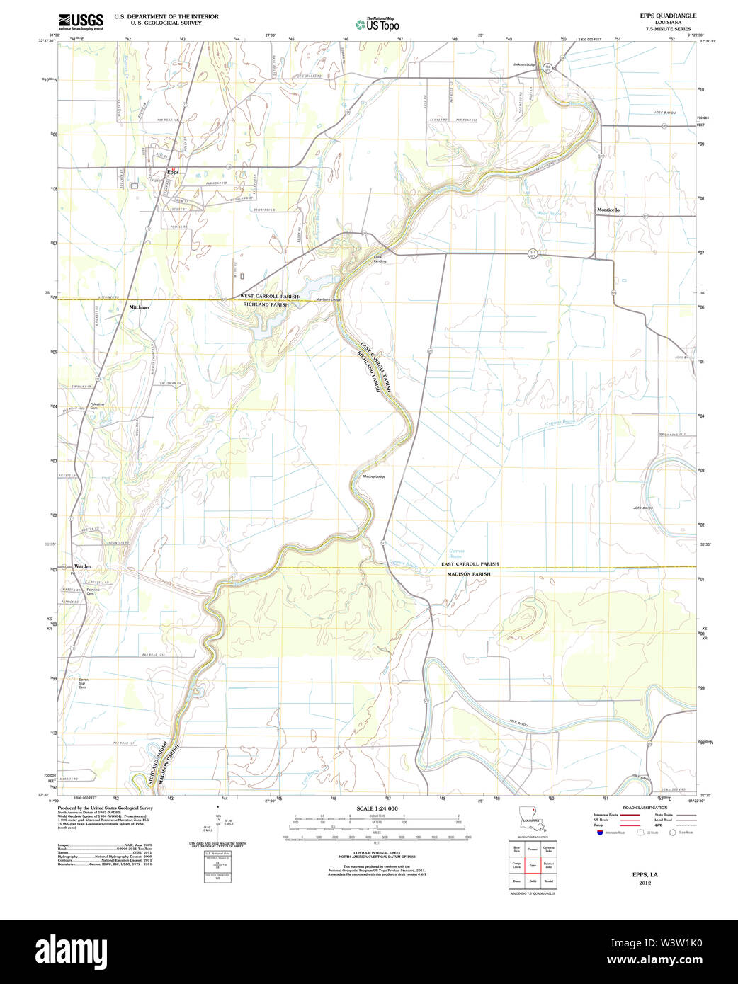 Epps louisiana karte -Fotos und -Bildmaterial in hoher Auflösung – Alamy