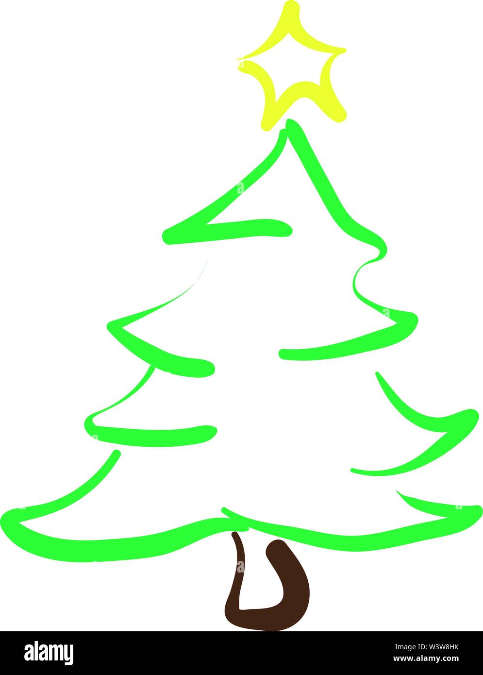 Christbaum zeichnung Stock-Vektorgrafiken kaufen - Alamy