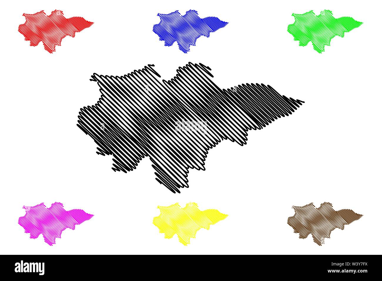 Region Mopti (Regionen von Mali, Republik Mali) Karte Vektor ...