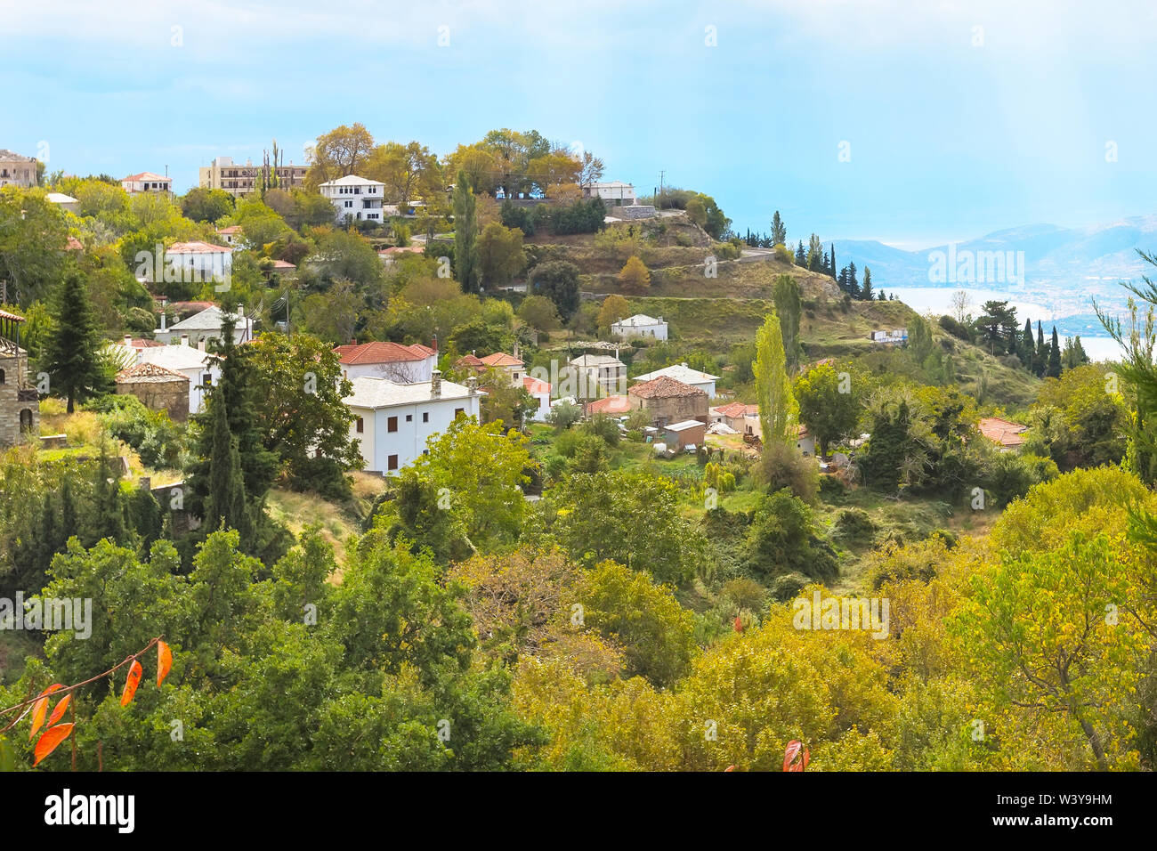 Die Stadt, das Meer Golf von Volos Luftaufnahme von Pelion und ...