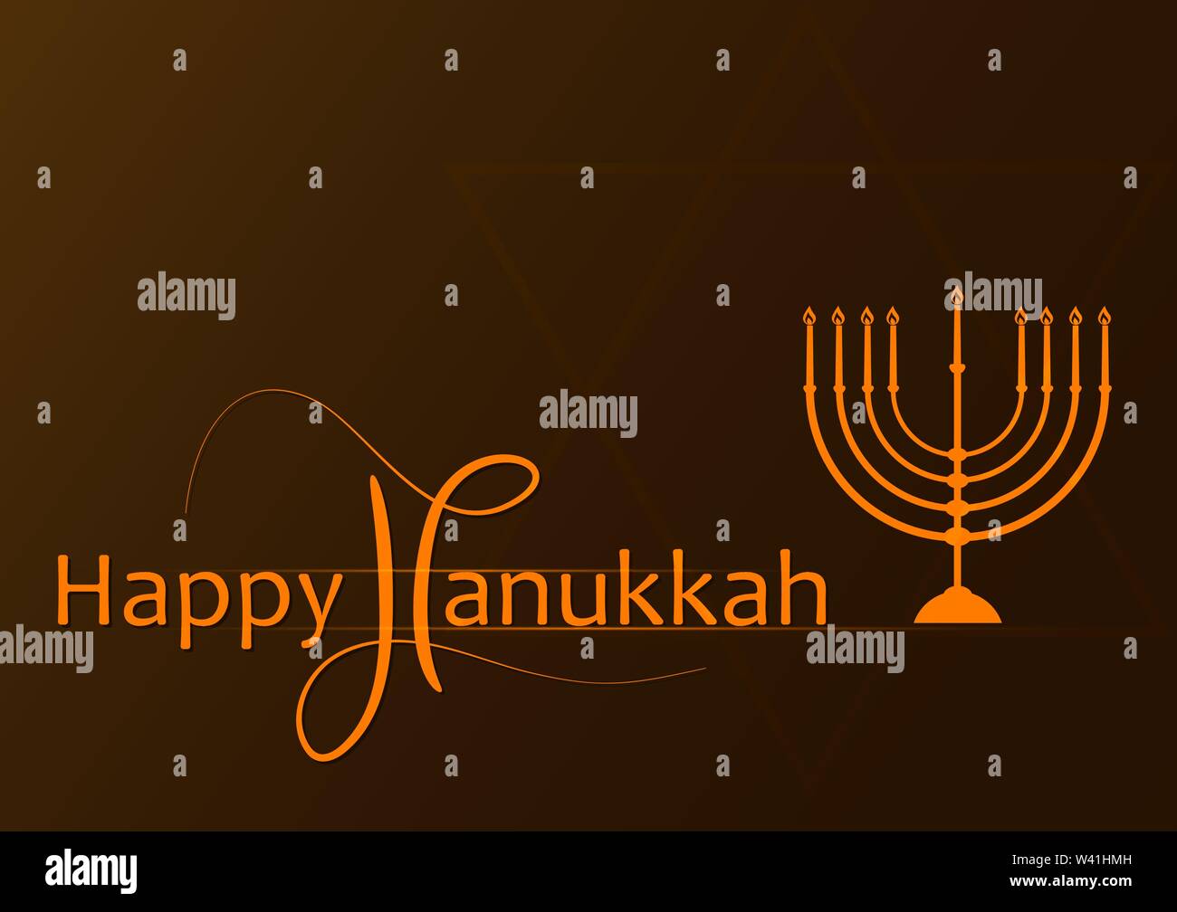 Vektor Hanukkah Hintergrund mit menora. Happy Chanukka Grußkarte ...