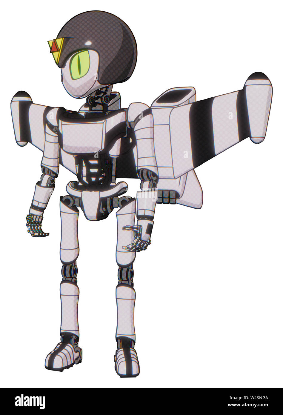 Mech Elemente enthalten: grau Alien style Kopf, Katzenaugen, Triangle ...