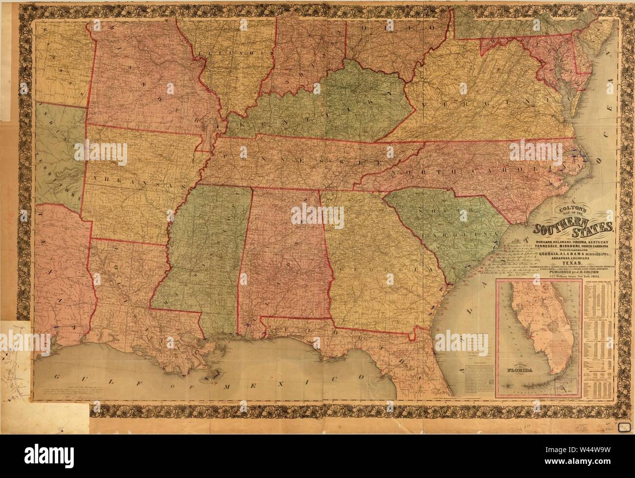 Vintage karte von alabama -Fotos und -Bildmaterial in hoher Auflösung ...