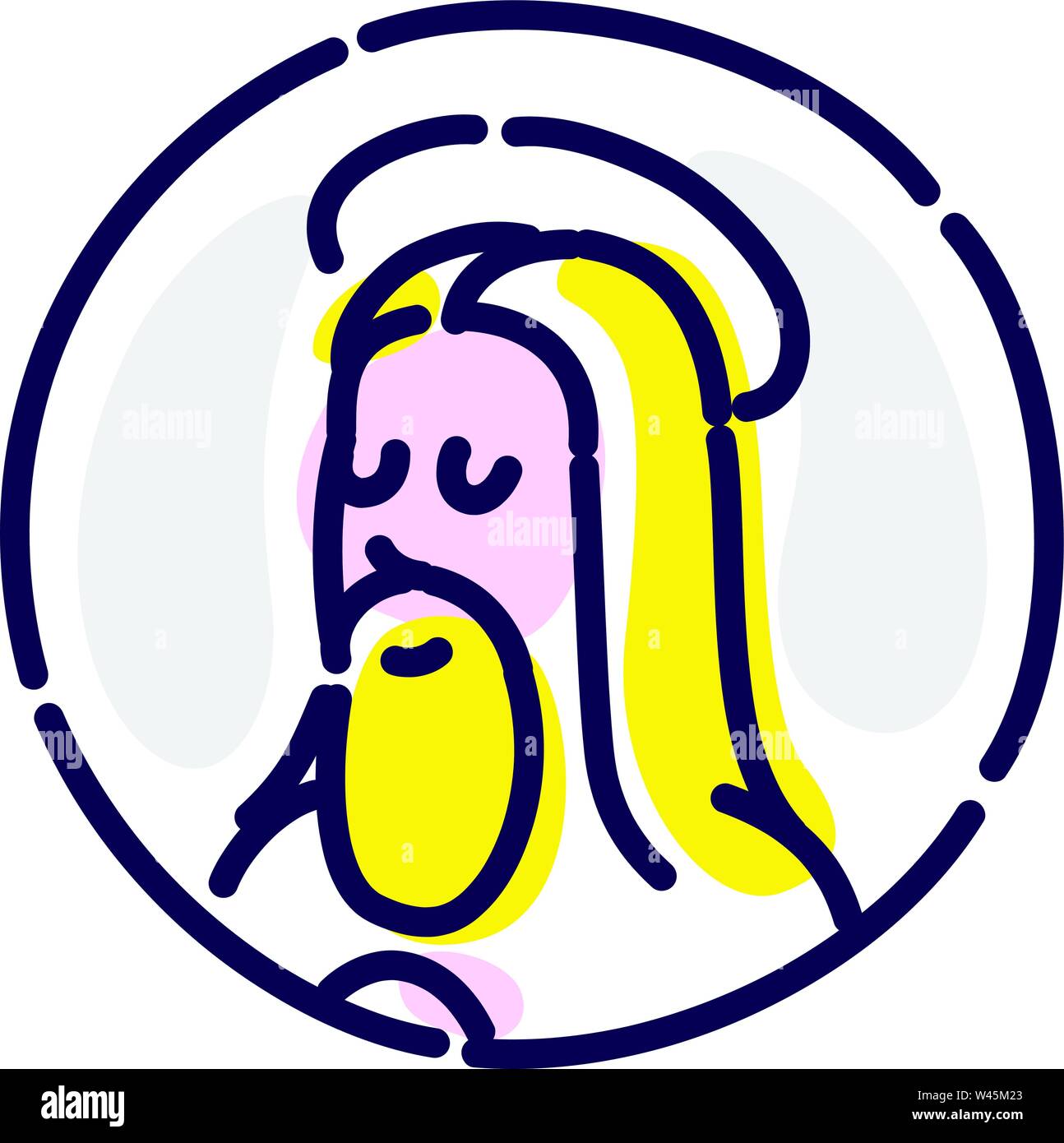 Jesus Christus. Vektor Flachbild-Symbol. Ein christliches Symbol. Das ...