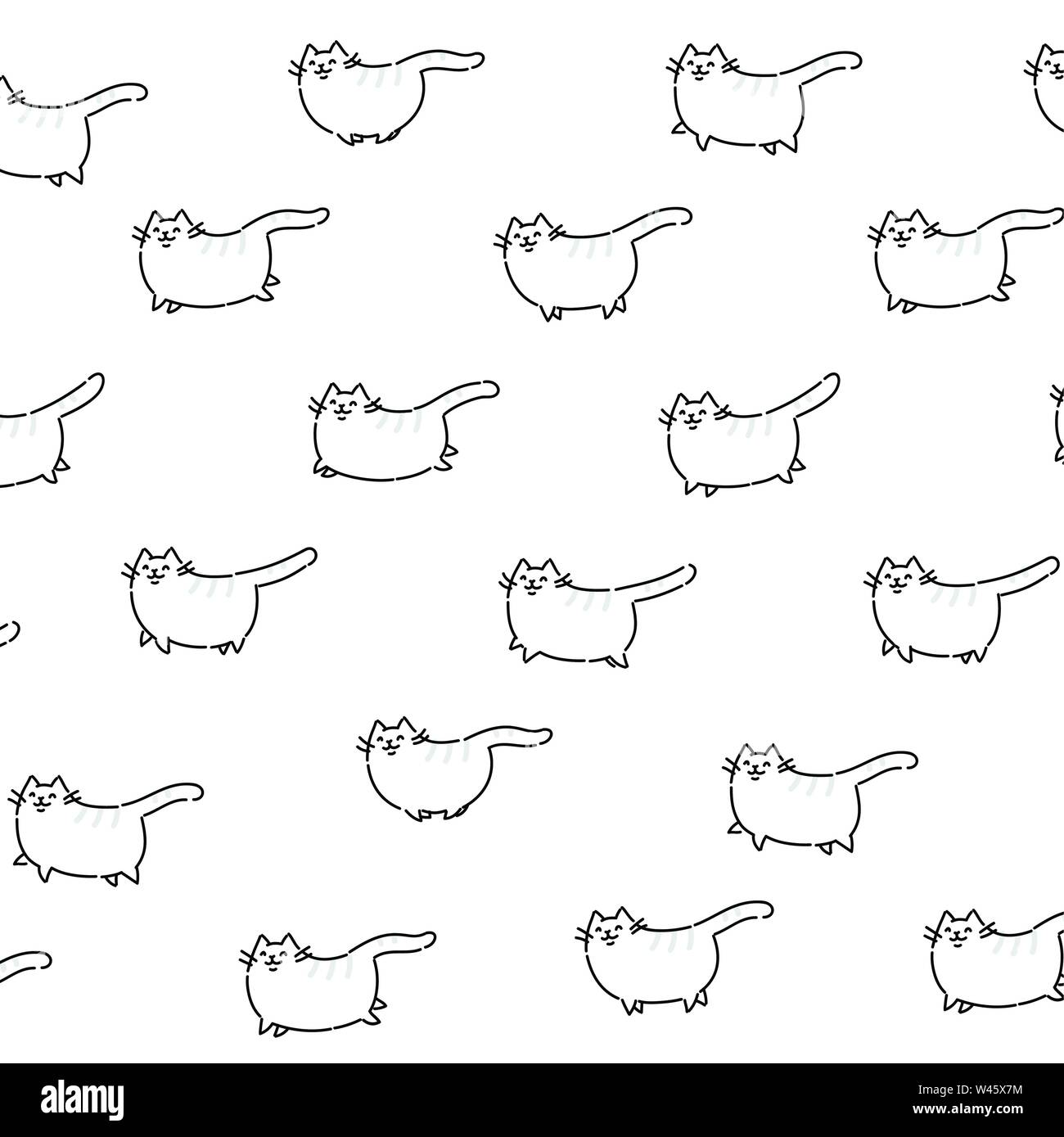 Muster cartoon Charakter der Katze. Satz von unterschiedlichen Posen ...