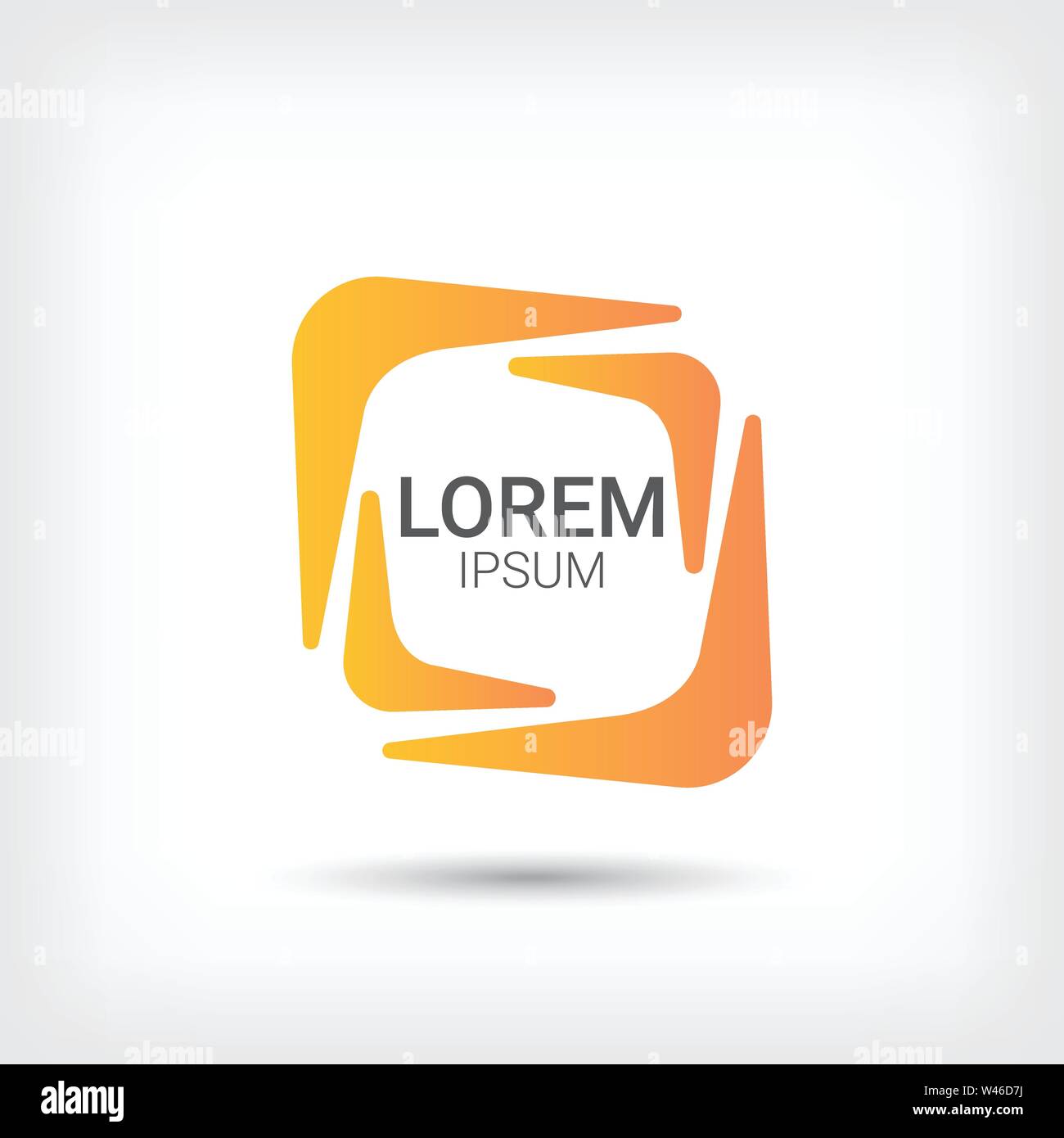 Quadratische Vektor-Logo-Design-Vorlage, Winkel-Symbol, Eckzeichen ...