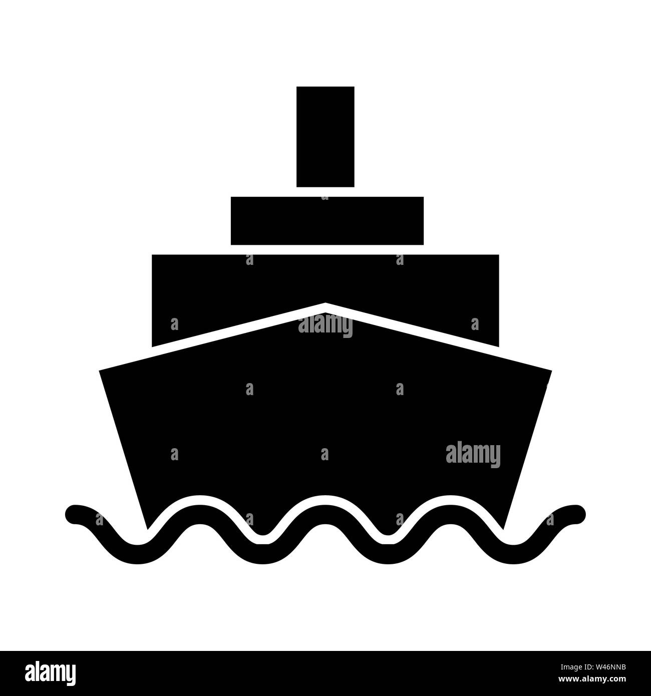 Kreuzfahrt Vektor icon. Schiff, Transport Symbol. Flache vektor Zeichen ...