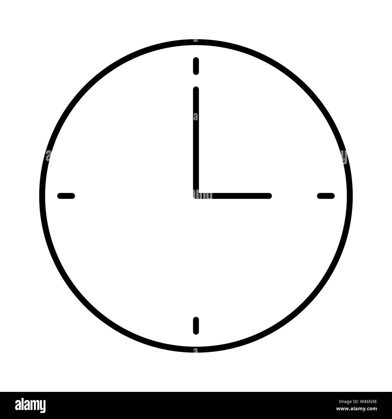 Clock Hour Watch Pictogram Symbol Stockfotos und -bilder Kaufen - Alamy