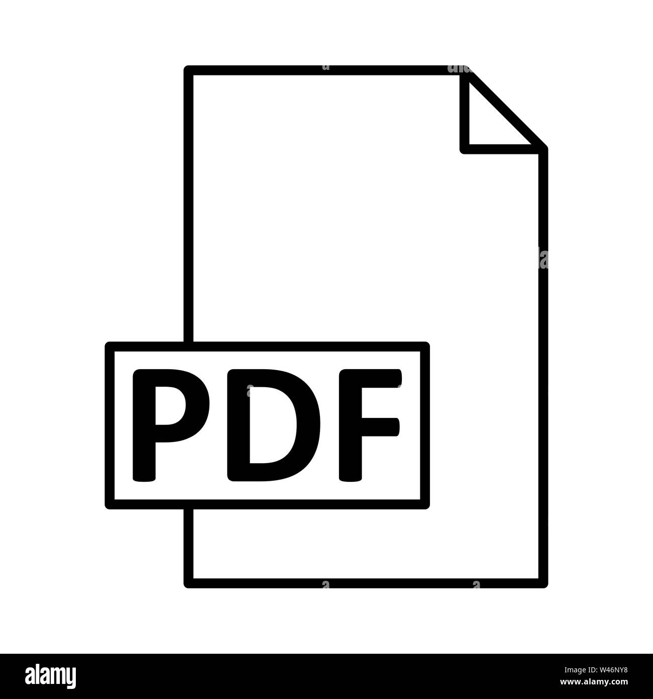 Pdf-Dokument Symbol oder Logo Illustration. Perfekt für Website, Muster ...
